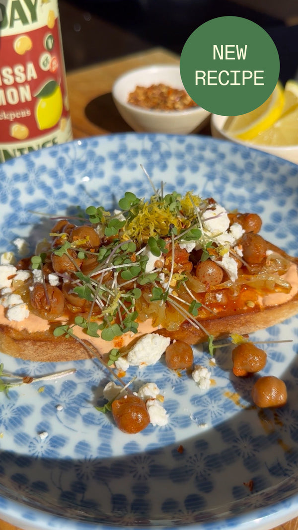 Loaded Toast with Arugula Microgreens | Leath x Heyday Canning Co. Recipes